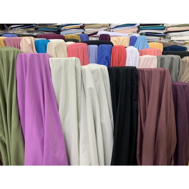 KATUN Premium STRETCH POPLIN Cotton Fabric (Price 1/2m) | Shopee Singapore
