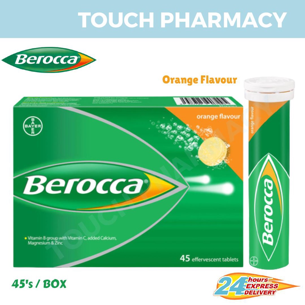 BEROCCA EFF TAB 45's BOX (Orange Flavour) | Shopee Singapore