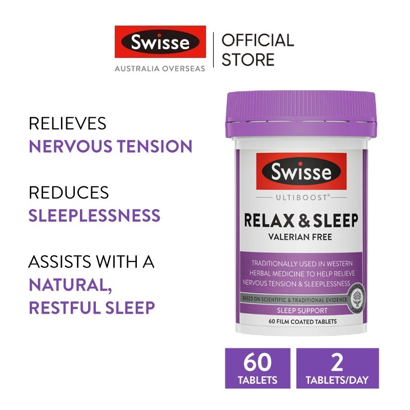 Swisse Ultiboost Relax & Sleep 60 Tablets (EXP:08 2027) | Shopee Singapore