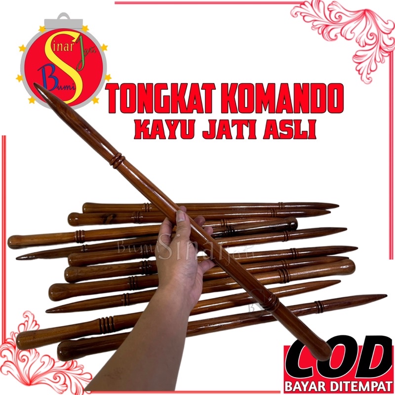 Teak Wood Command Stick 60cm Long | Shopee Singapore