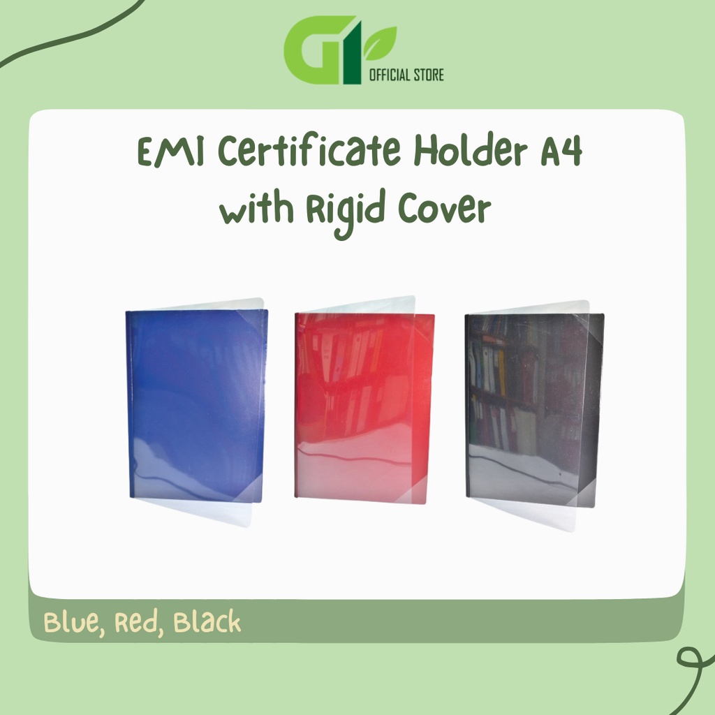 [GY Office] EMI Certificate Holder A4 with Rigid Cover (521-A) | Shopee Singapore