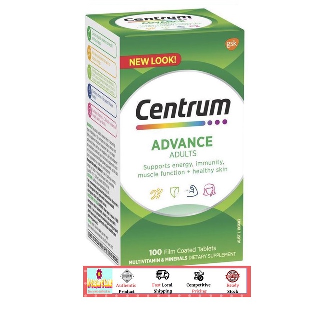 Centrum Advance For Adults 100 Tablets (Expiry Date: June 2026 ...