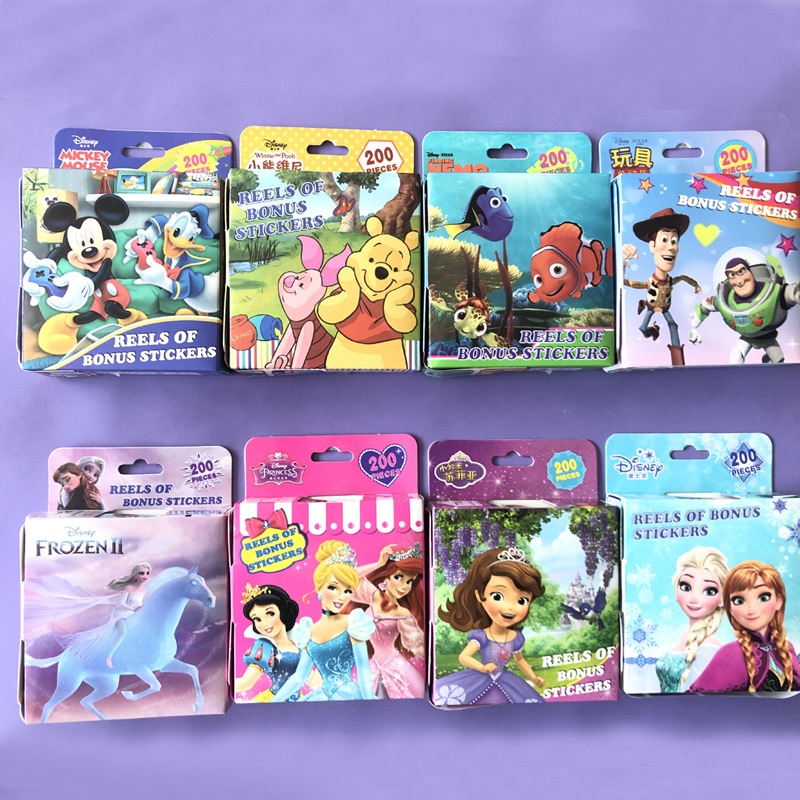 200Pcs Cartoon Disney Frozen Princess spider-man Sticker Toys for Kids ...