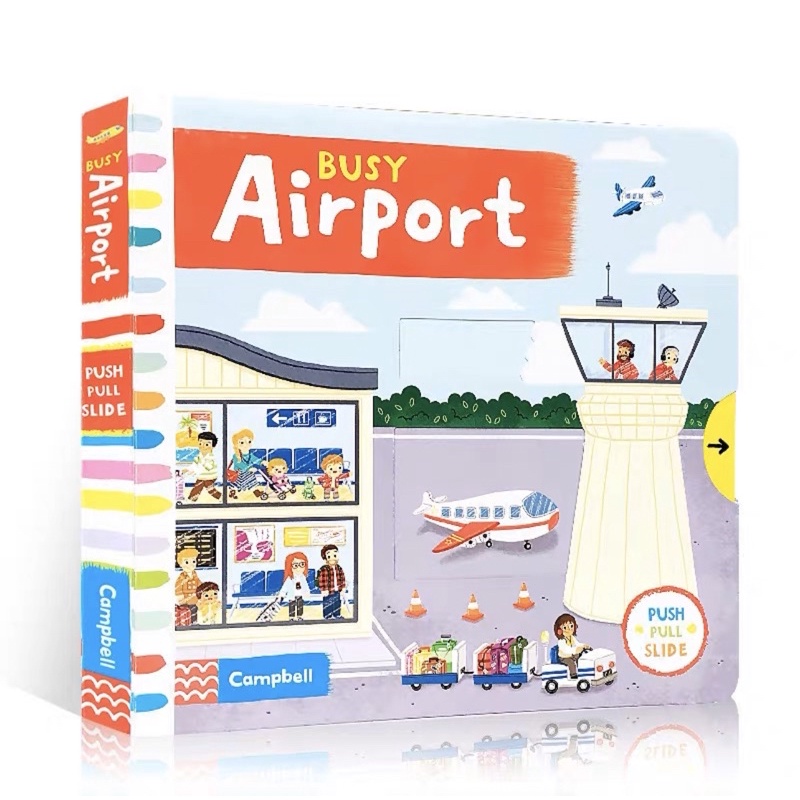 Campbell Busy Book Interactive Baby Book Push Pull Slide Educational ...