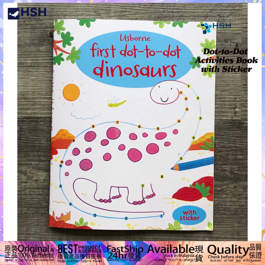First Dinosaurs dot-to-dot activity book with sticker | Shopee Singapore