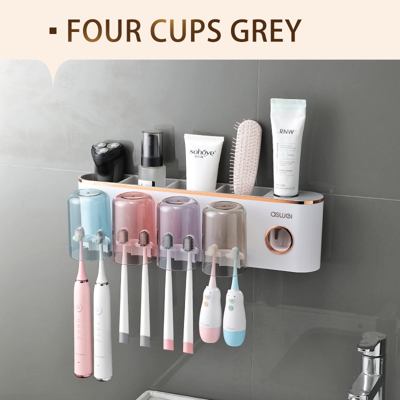 Ecoco Toothbrush Holder Automatic Toothpaste Squeezer Dispenser ...