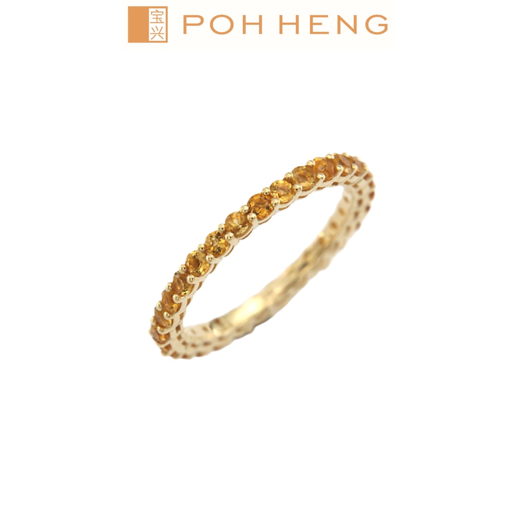 Poh Heng Jewellery 18K Gold Citrine Ring | Shopee Singapore