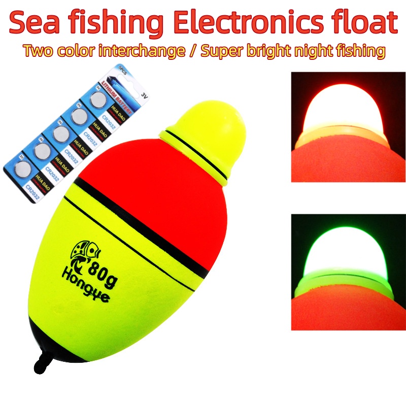 【Stock】Nano Fishing floats With CR2032 battery Electronic luminous Awa ...