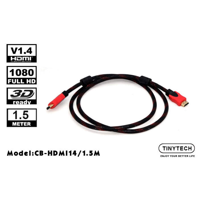 TINYTECH HIGH QUALITY 1.5METER HDTV V1.4 CABLE (CB-HDMI14/1.5M ...