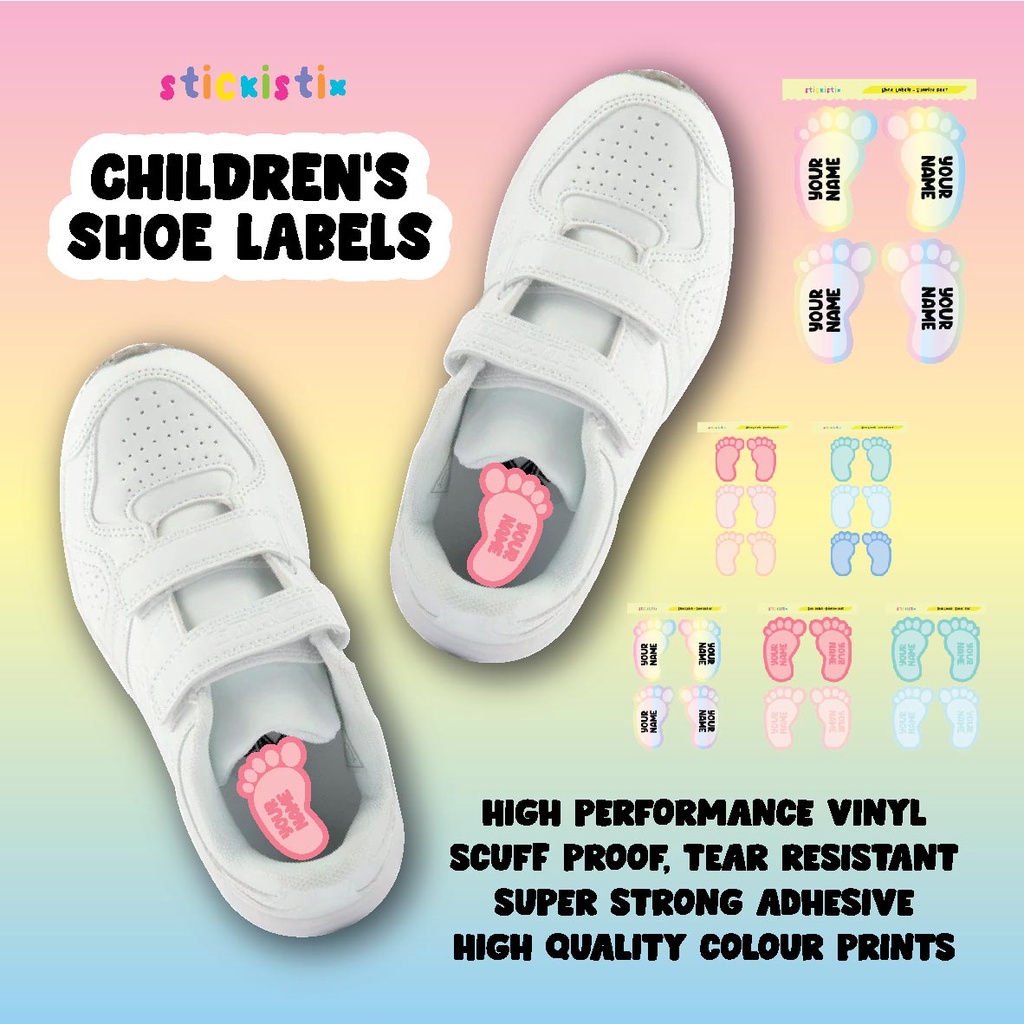 Customised Shoe Labels for Toddlers and Children | Educational | Left ...