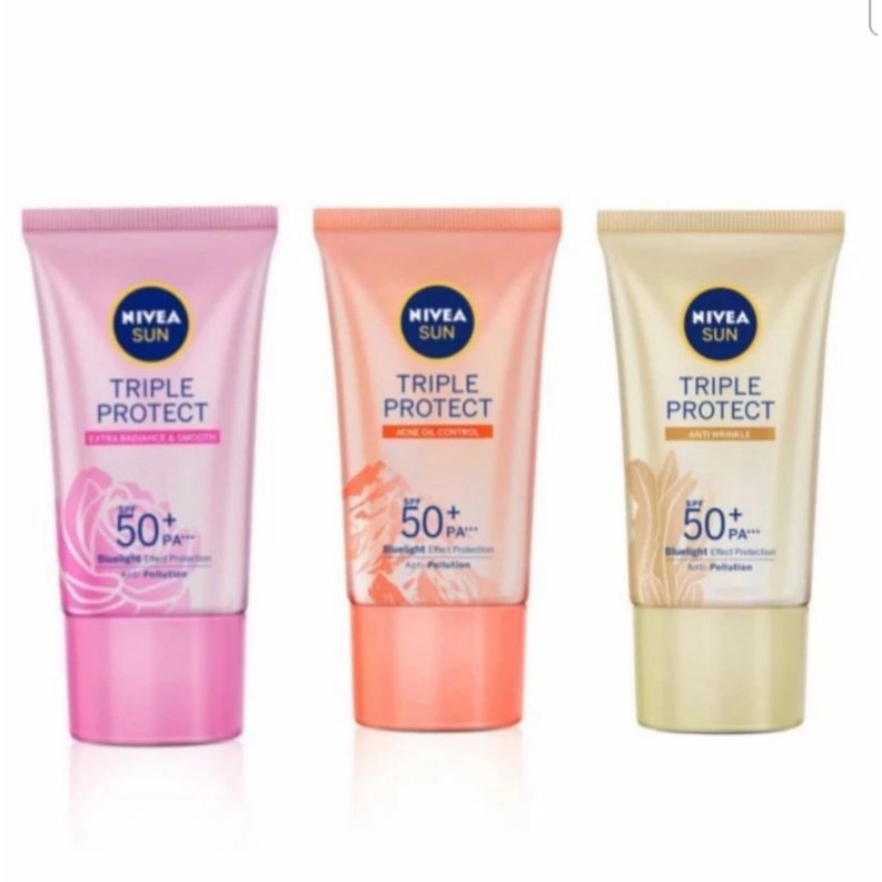 Nivea Triple Sun Protect Anti Wrinkle/Hokkaido Rose/Oil Control SPF 50 ...