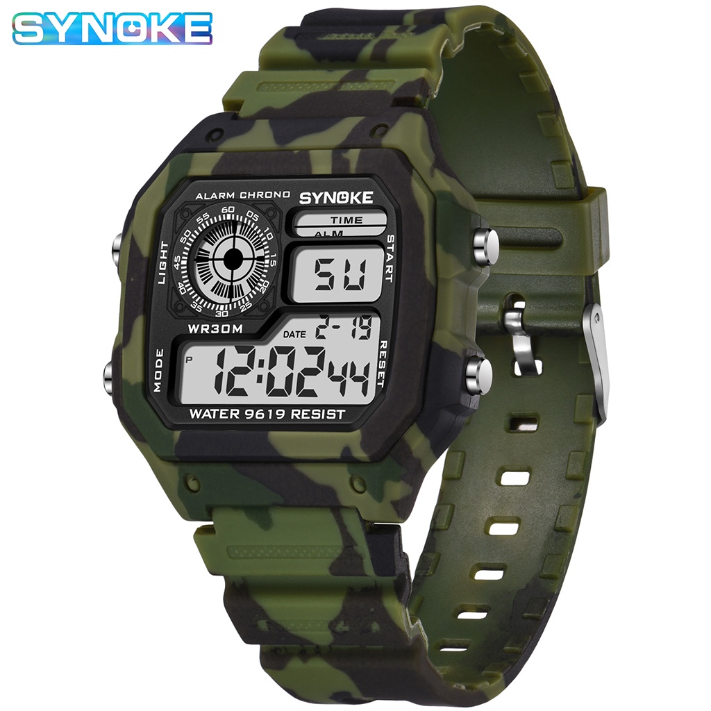【Ready Stock】SYNOKE men's watch camouflage military watch sports watch ...