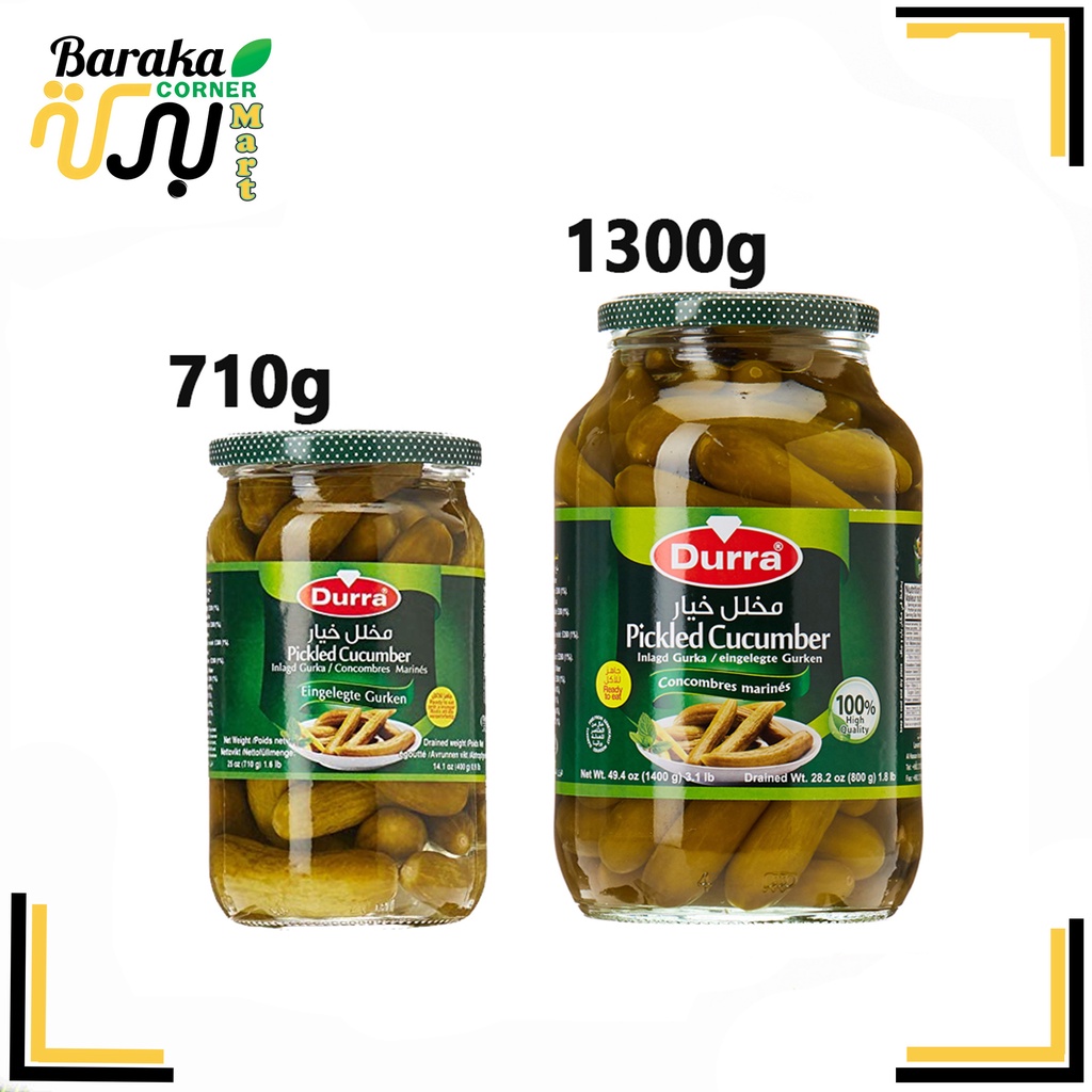 Durra Pickles Cucumber Pickled / Jeruk Timun / Halal 710g / 1300g ...