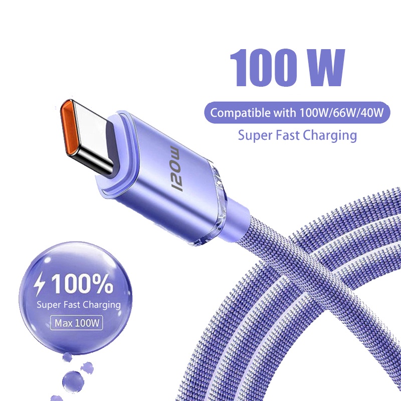 100W USB Type C Cable USB-C 6A PD Super Fast Charging Type C Charger ...