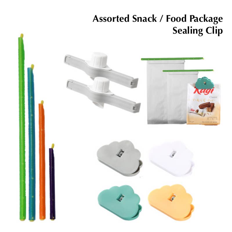 Snack Sealing Clips with Cap Kitchen Plastic Food Bag Seals | Shopee ...
