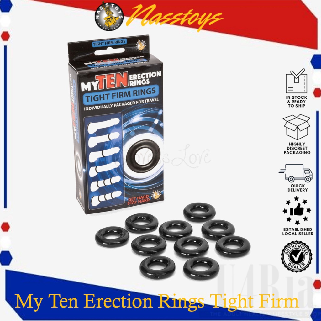 Nasstoys My Ten Erection Rings Tight Firm Rings Black | Shopee Singapore