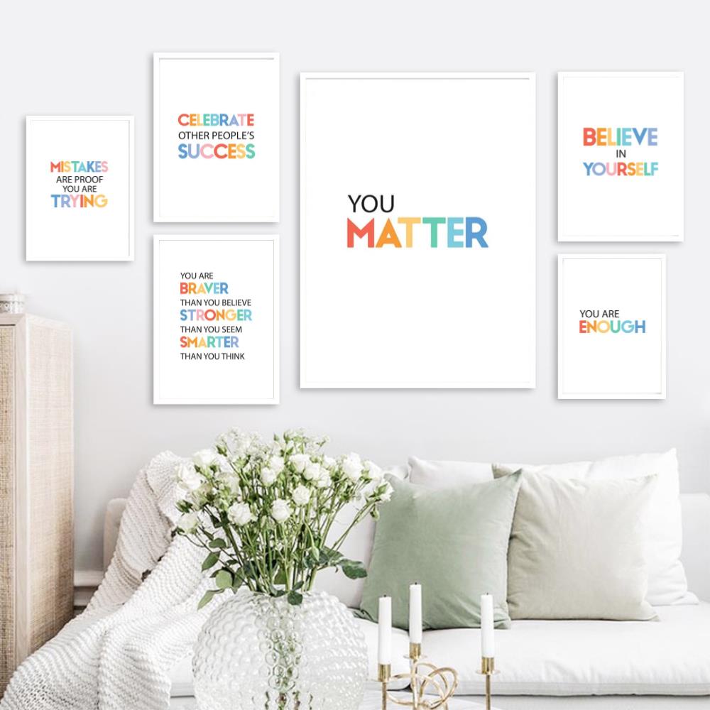 With Frame - Classroom Poster Quotes Decor Growth Mindset Homeschool ...