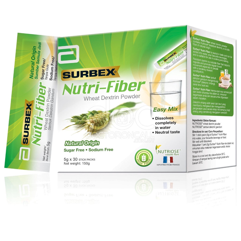 Surbex Nutri-Fiber Powder 5g 30s [Exp :30/03/2026] | Shopee Singapore