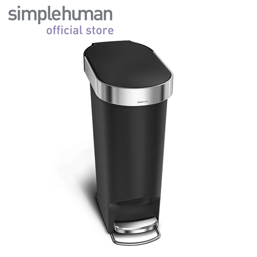 simplehuman 40L Plastic Slim Step Trash Bin | Shopee Singapore