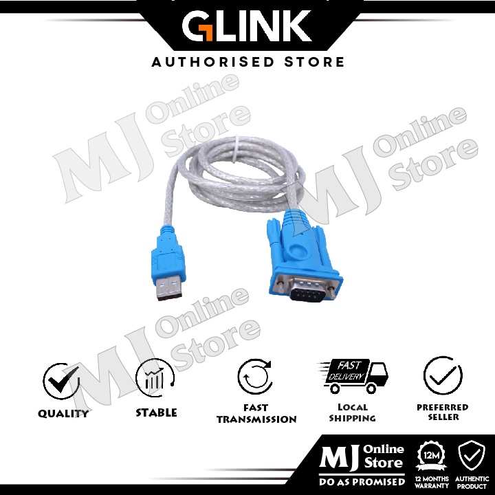 GLINK USB TO RS232 UNIVERSAL LINE (SERIEL PORT) | Shopee Singapore