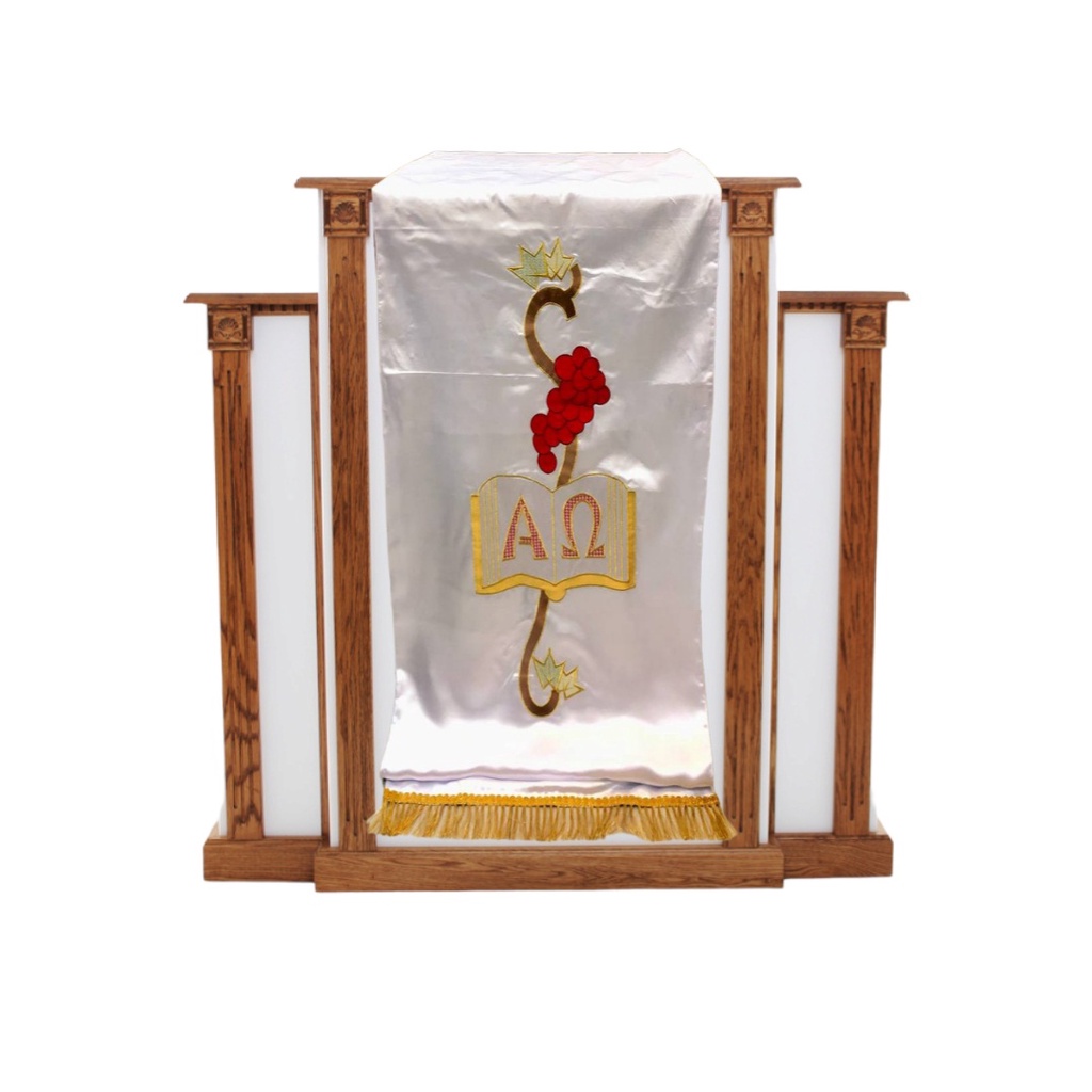 Embroidered Satin Pulpit Cloth Cover 02 Spiritual Catholic Church ...