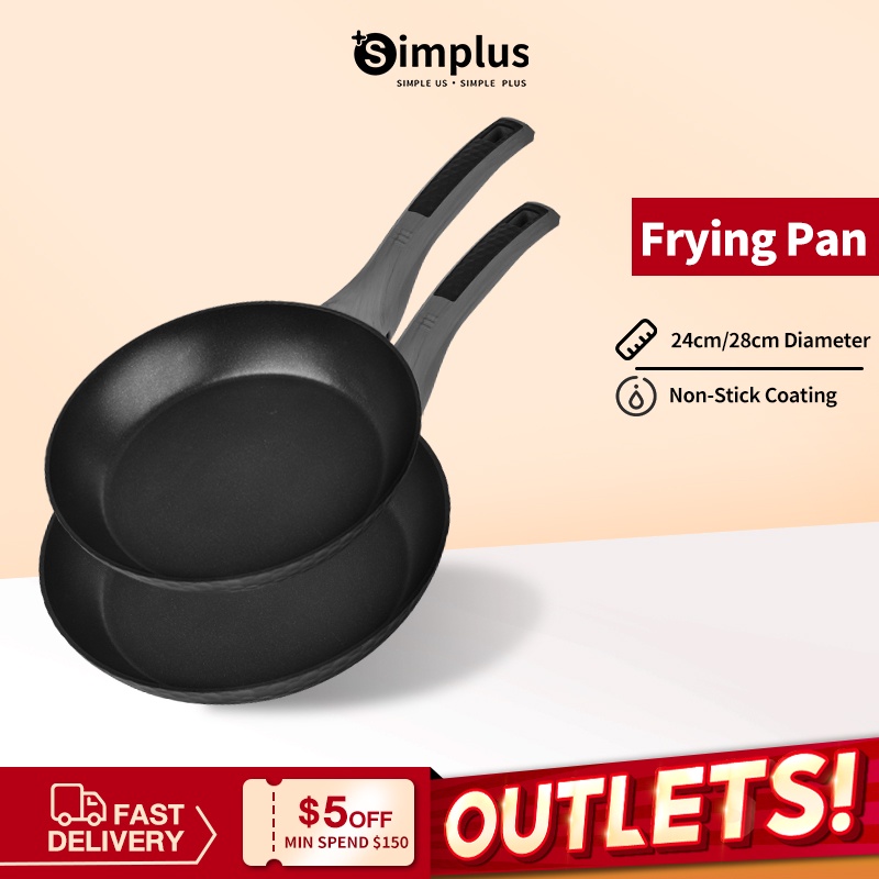 Simplus Diamond Series 28cm Non-Sticky Fry Pan U.S. XYLAN Coating Non ...