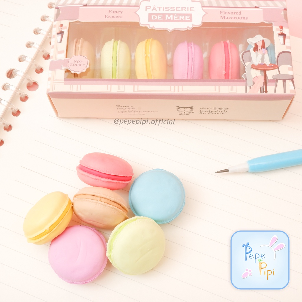 Macaron Eraser Character Eraser Macarons Macaroon Cake Cake Cute Unique ...