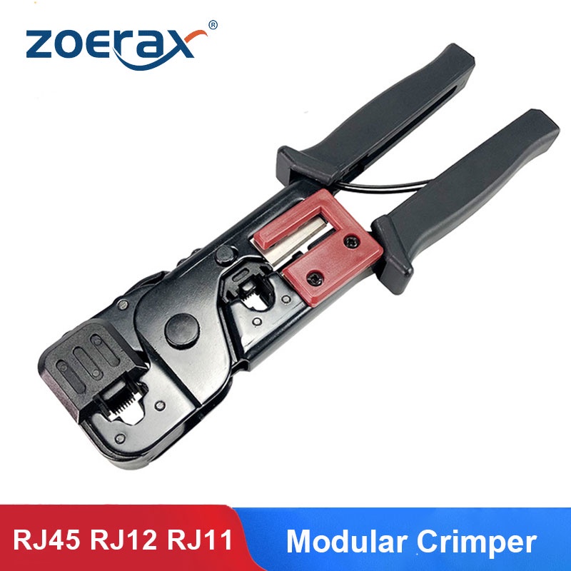 ZoeRax RJ45 RJ12 RJ11 Modular Crimper for 8P 6P 4P Network Connectors ...
