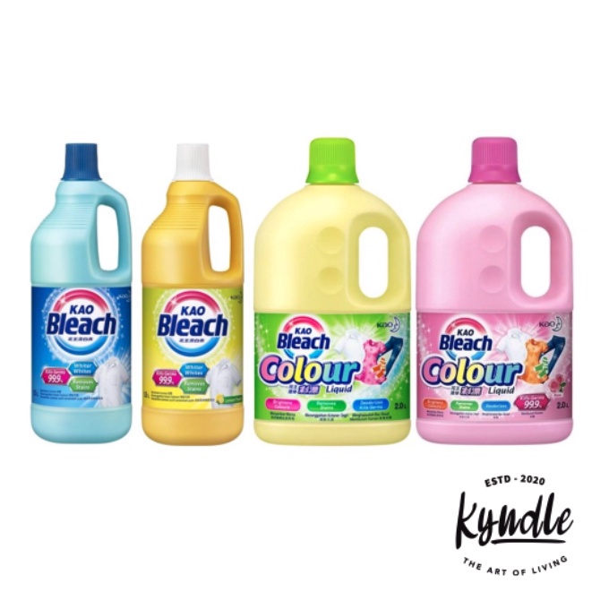 Kao Laundry Bleach Original 1.5L/Lemon 1.5L/Colour 2L/Rose 2L | Shopee Singapore