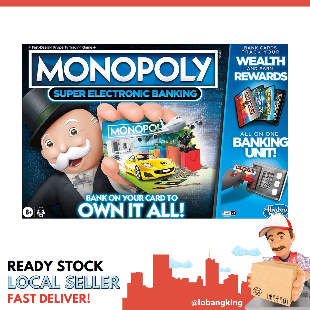 [sgstock] Hasbro MONOPOLY Super Electronic Banking Board Game ...