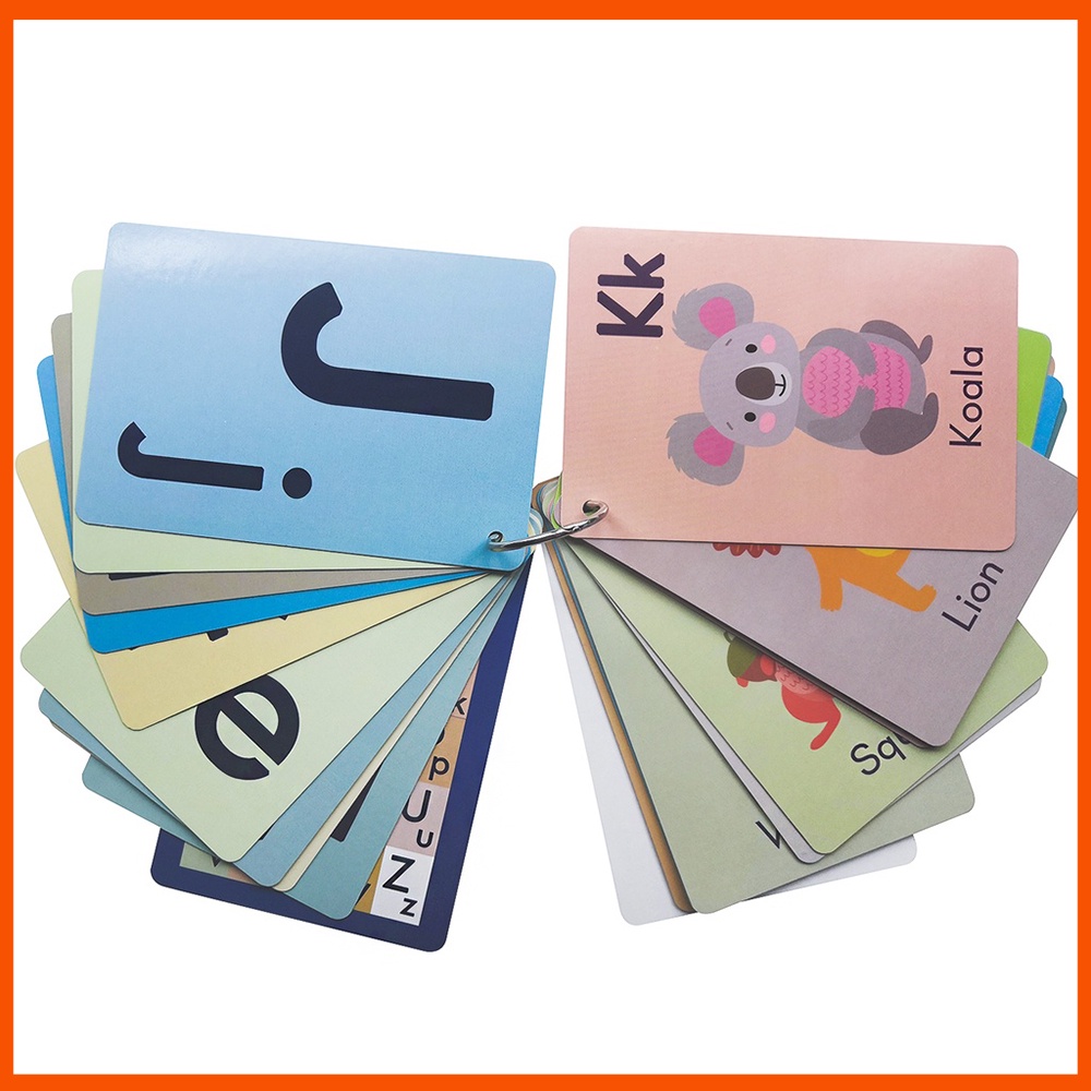 26Pcs/set Kids Children English Alphabet FlashCard Early Educational ...