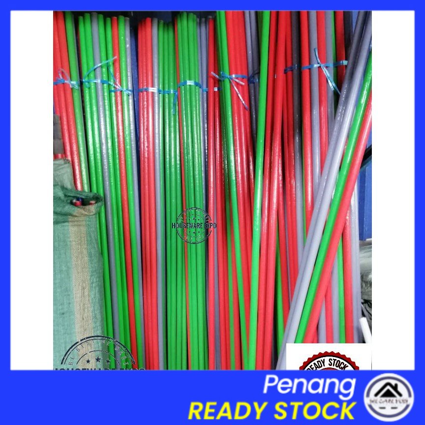 Wecareyou20 6ft Kayu Batang Mop Batang Penyapu Handle Wooden Broom Stick Kayu Batang Penyapu Mop