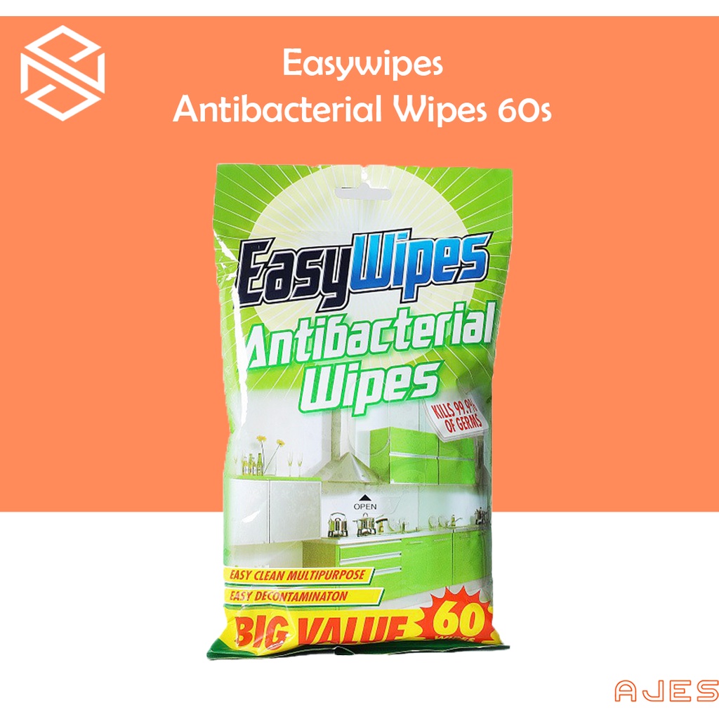 🔥Local Seller🔥 EasyWipes Anti Bacterial Wet Wipes 60 Sheet Kitchen ...