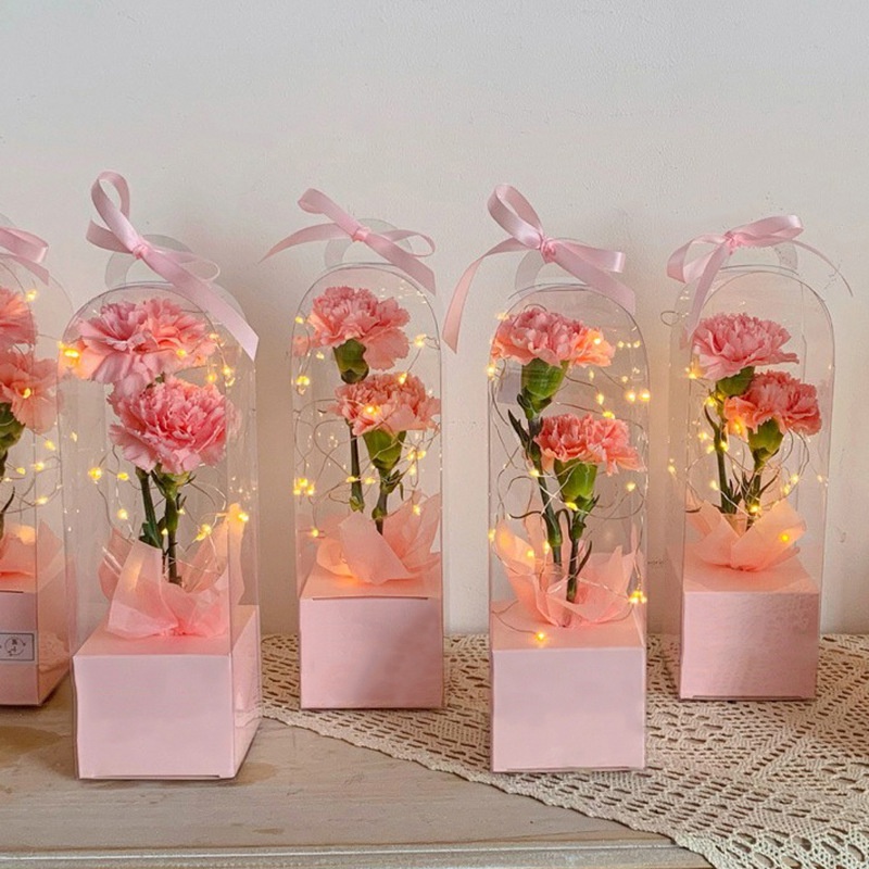 PVC transparent panorama rose single flower box lighthouse portable ...