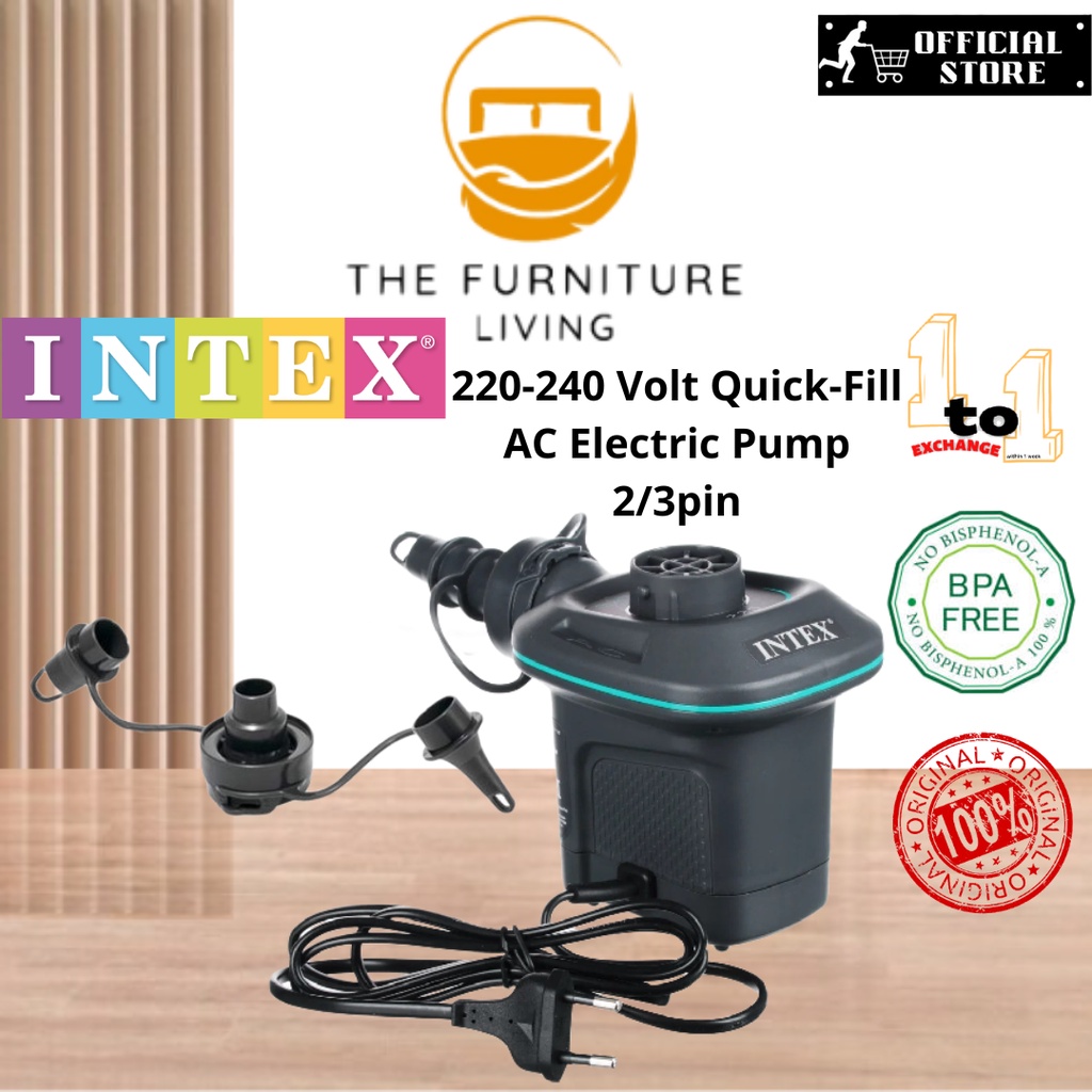 Intex 230 Volt Quick-Fill Electric Pump 66640 for Inflatable Pool ...