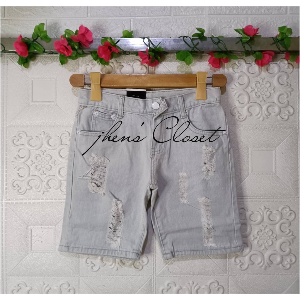 (6-12 YRS OLD) Kids Tattered Denim Short Male Kids Short for OOTD ...