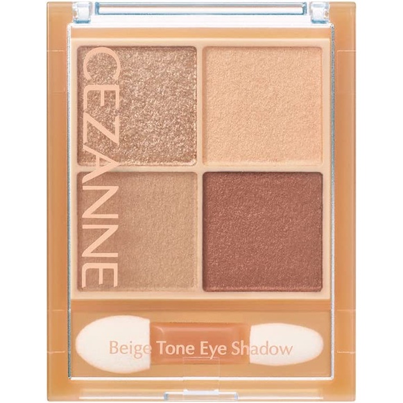 Japan Cezanne Beige Tone Eyeshadow 4 color eye shadow with lame pearl ...