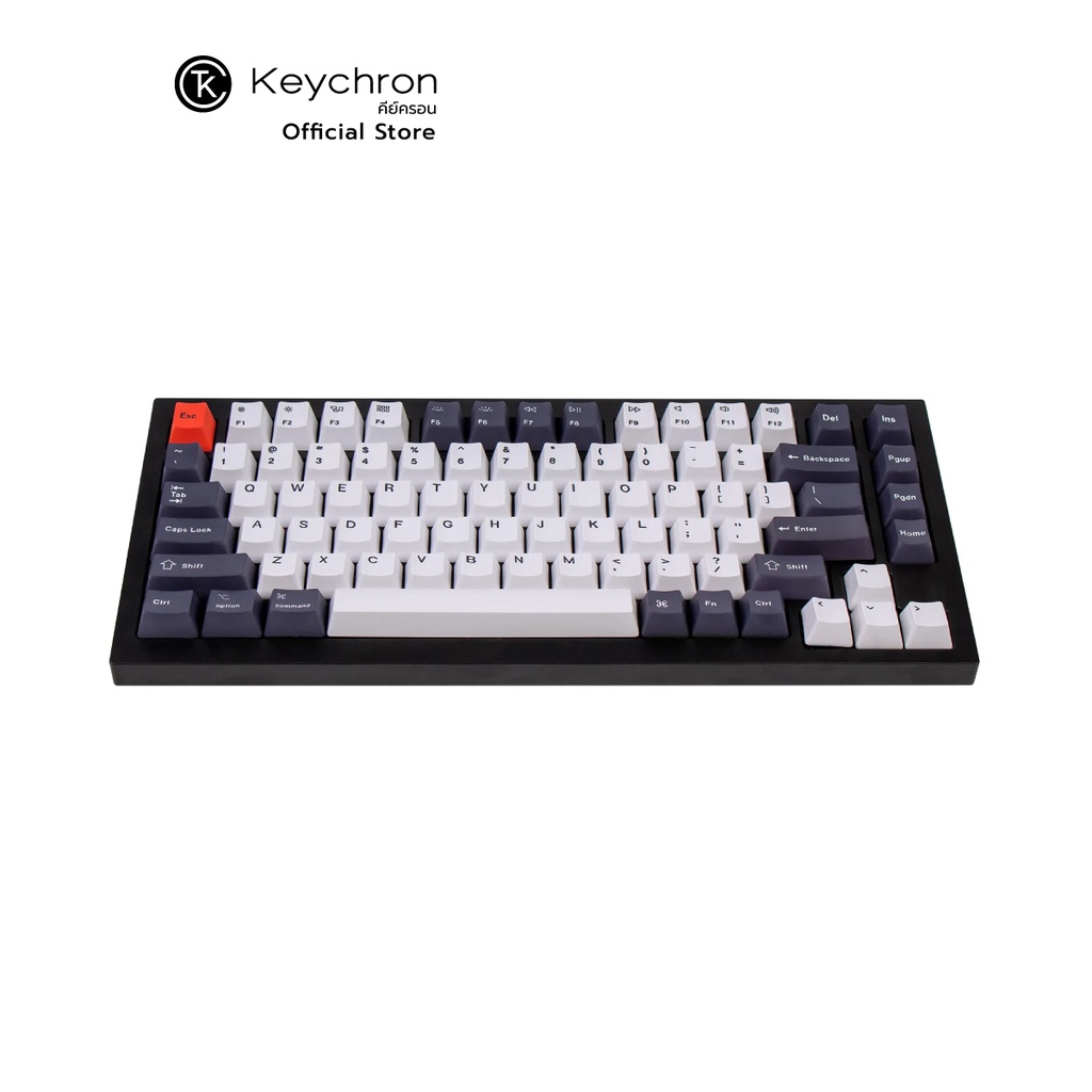Keychron Keycap Set PBT OEM Profile Dye-Sub-Black White ENG Keycron ...