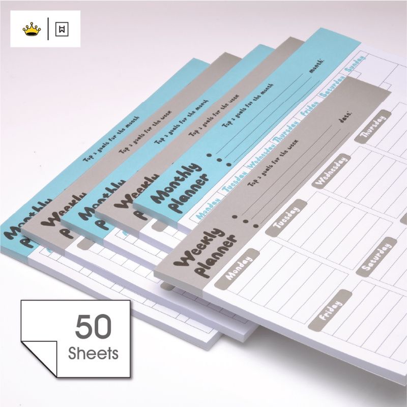 Masterprint A5 / B5 DIY Dateless Monthly / Weekly Daily Planner Pad ...