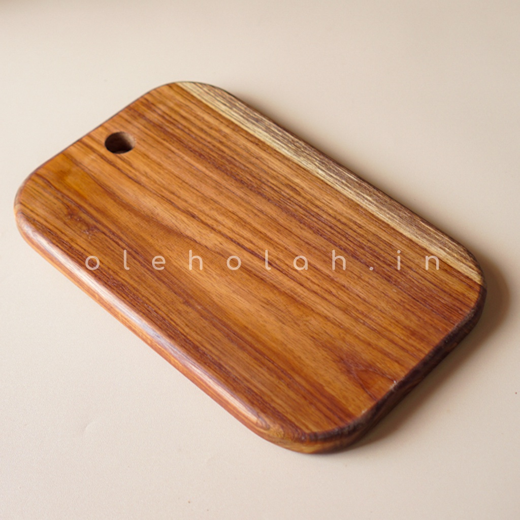 KAYU Tkc4 Teak Wood Cutting Board 22X15CM/Teak Wooden Cutting Board ...