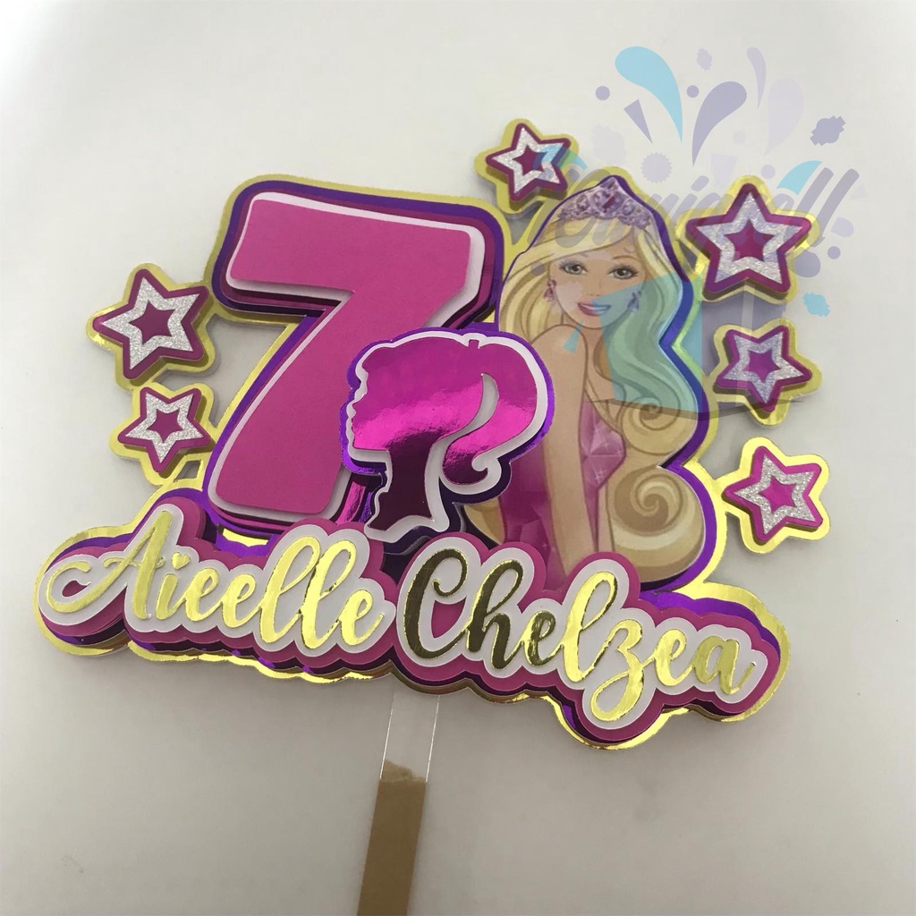 Barbie Themed Cake Topper (Layered/3D) | Shopee Singapore