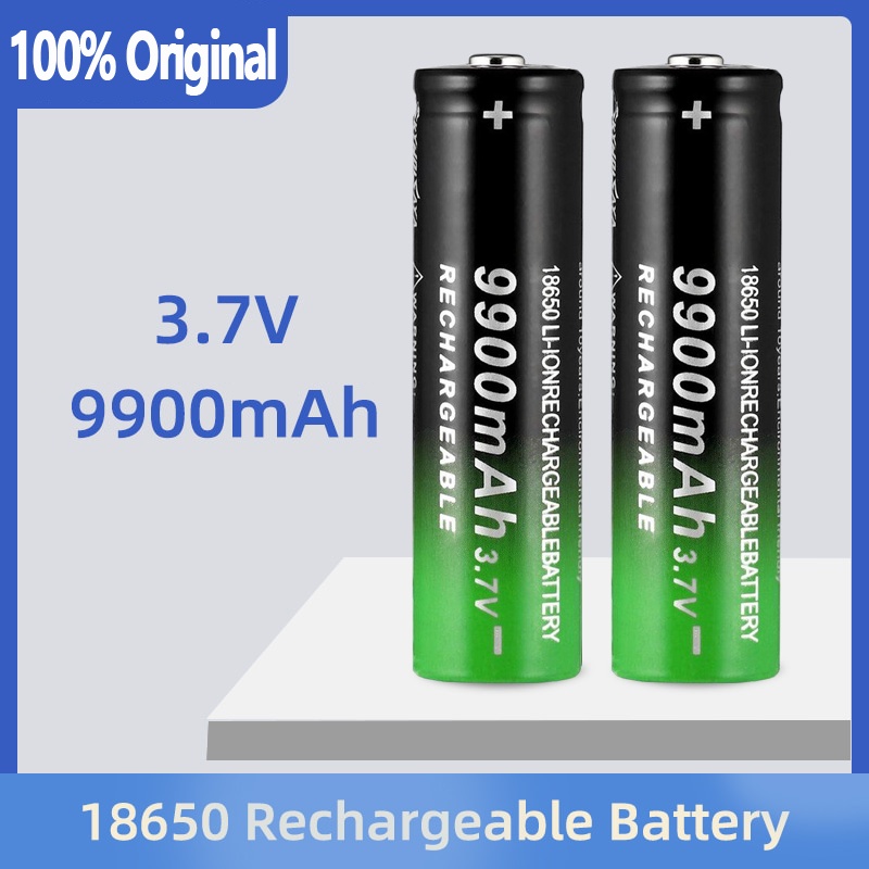 New 18650 9900mAh 3.7V Lithium Ion High Capacity Rechargeable Battery ...