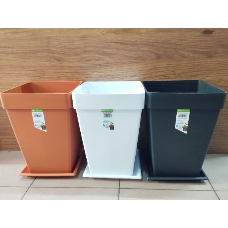 Baba Square Pot (BI-SPH-220) 四方花盆 Pasu Bunga Plastik Empat Segi (Set ...