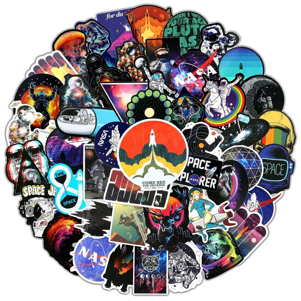 Space Man NASA Sticker Plnet Universe Milky way Decoration Stickers ...