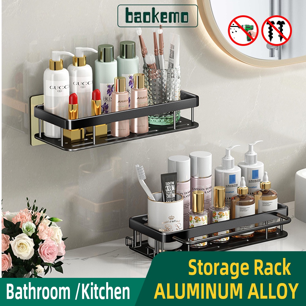 baokemo Bathroom Storage Hardware Storage Rack Toilet Rack Wall Mounted ...