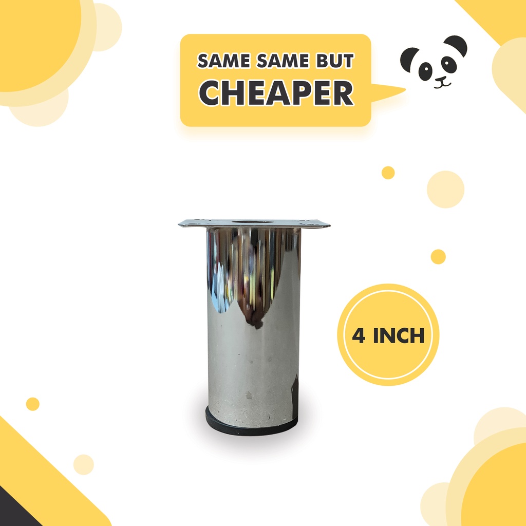 Metal Plastic Furniture Leg (4 inch), for divan, bed frame, sofa ...