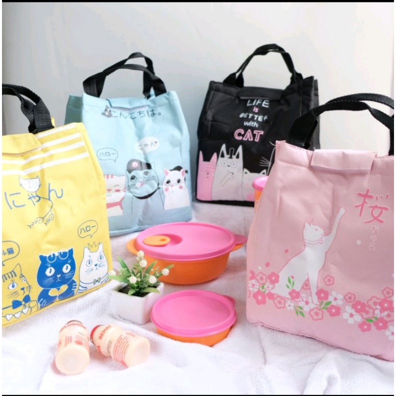 Sweet Cute Cat Character lunchbox Lunch Bag, Attractive Color, Thicker ...
