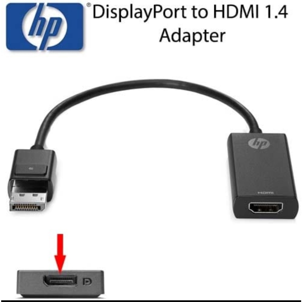HP DISPLAYPORT DP 1.2 TO HDMI 1.4 ADAPTER CONVERTER | Shopee Singapore