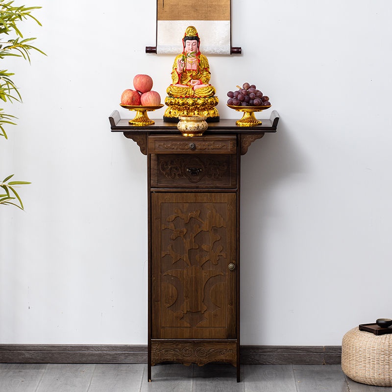 Solid Wood Altar Buddha Shrine Household Small Buddha Worship Table ...