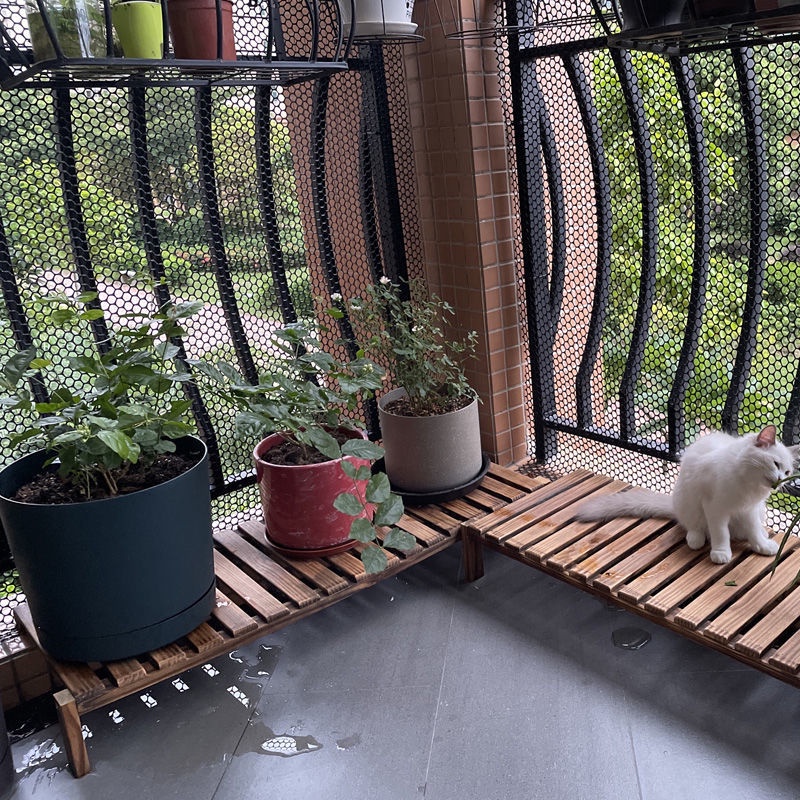 Window Sill Balcony Stand Edge Widened Flower Stand Solid Wood Single ...
